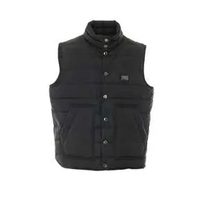 Dolce & Gabbana Logo Plaque Down Vest - Black