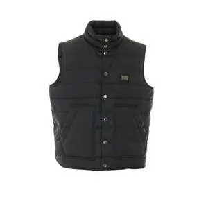 Dolce & Gabbana Logo Plaque Down Vest - Black
