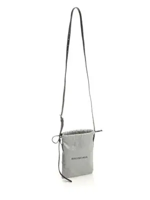 Balenciaga Lamb Skin Shopper Phone Holder - Gray