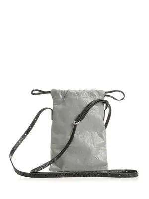 Balenciaga Lamb Skin Shopper Phone Holder - Gray