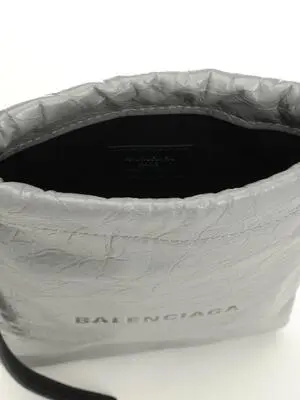 Balenciaga Lamb Skin Shopper Phone Holder - Gray
