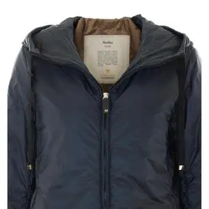 Max Mara Greenh The Cube Padded Jacket With Drip-proof Canvas - Blue