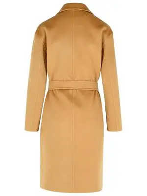 Max Mara Melinda' Beige Cashmere Coat - Cream