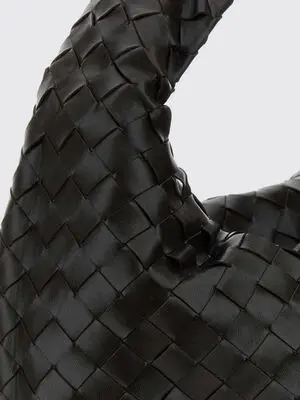 Bottega Veneta Hop Woven Calf Leather Shoulder Bag - Brown