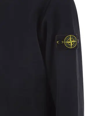 Stone Island Cotton Crew Neck Sweatshirt With Compass Badge