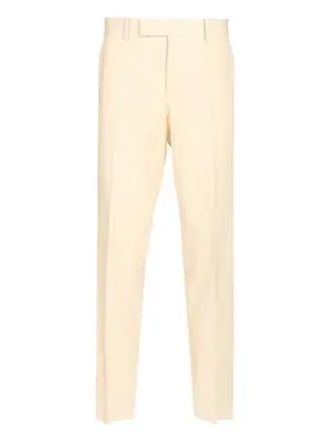 Fendi Adv Look 77 Straight Leg Gabardine Pants - Cream