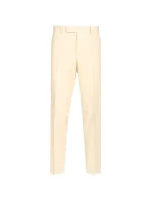 Fendi Straight Leg Gabardine Trousers - Cream