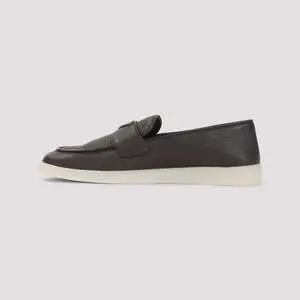 Prada Leather Loafers - Brown