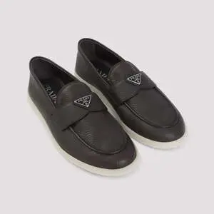 Prada Leather Loafers - Brown
