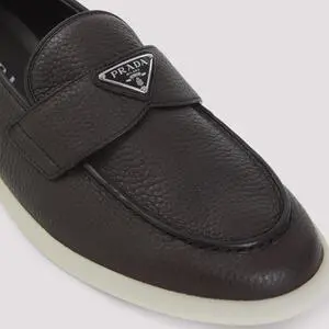 Prada Leather Loafers - Brown