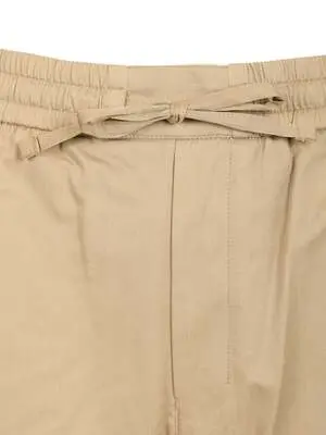 AMI Paris Gabardine Trousers With Drawstring Waist - Cream