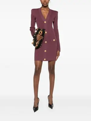 Balmain V-necked Short Dress
