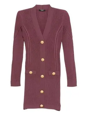Balmain V-necked Short Dress - Multicolor