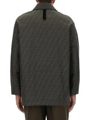 Fendi Blouson In Jacquard Ff - Brown