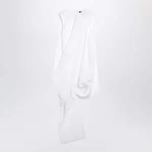 Jacquemus Asymmetrical Cotton Dress - White