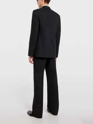 Gucci Single-breasted Gg Weave Blazer - Black