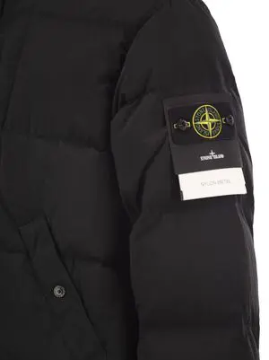 Stone Island Nylon Metal Hooded Down Jacket With Compass Badge