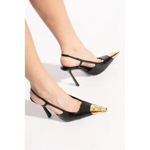 Saint Laurent Lambskin Slingback Pumps - Black