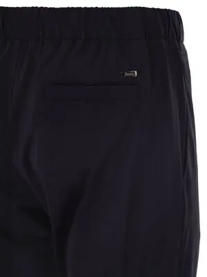 Herno Stretch Techno-nylon Jogger Trousers With Pleats