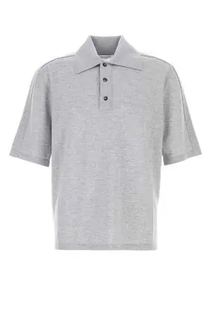 Bottega Veneta Grey Wool Polo Shirt - Gray
