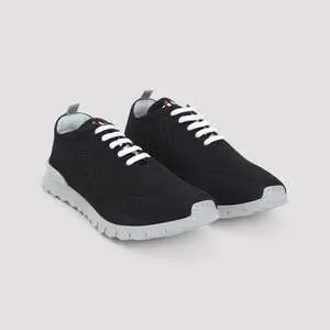 Kiton Lightweight Knit Sneakers - Black