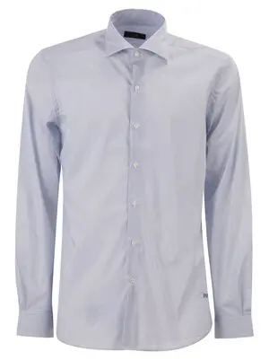 FAY Regular Fit Shirt In Striped Stretch Jersey - Multicolor