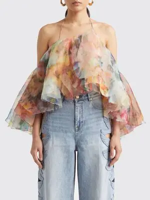 Zimmermann Luna Fanned Top - Multicolor