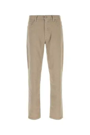 Zegna Beige Stretch Linen Blend Pant