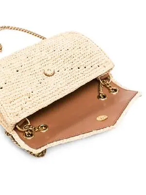 Saint Laurent Loulou Raffia Mini Bag - Multicolor