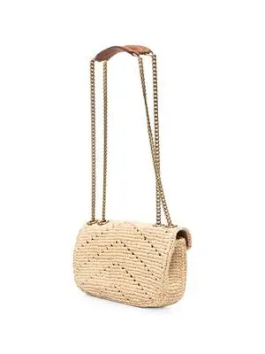 Saint Laurent Loulou Raffia Mini Bag - Multicolor