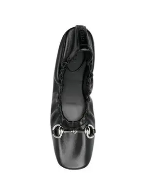 Gucci Prima Leather Ballets - Black