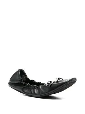 Gucci Prima Leather Ballets - Black