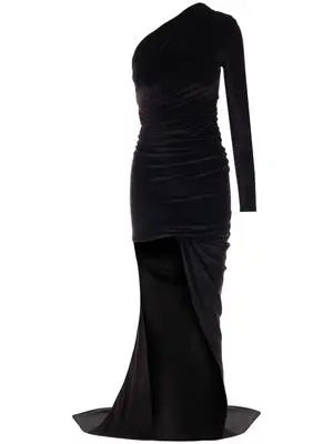 Balenciaga Velvet Long Dress - Multicolor