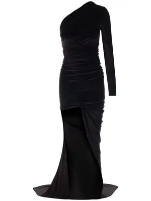 Balenciaga Velvet Long Dress - Multicolor