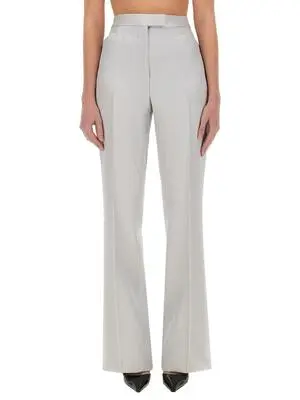 TOM FORD Wide Leg Tuxedo Tailored Pants - Gray