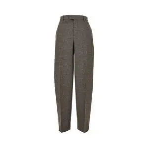 AMI Paris Houndstooth Balloon Cut Pants - Brown