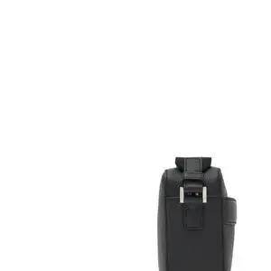 FERRAGAMO Monogram Technical Canvas Messenger Bag - Black