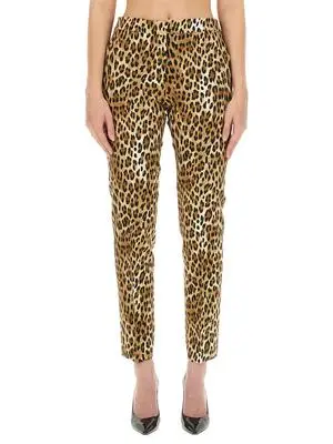 Moschino Pants With Animal Pattern - Multicolor