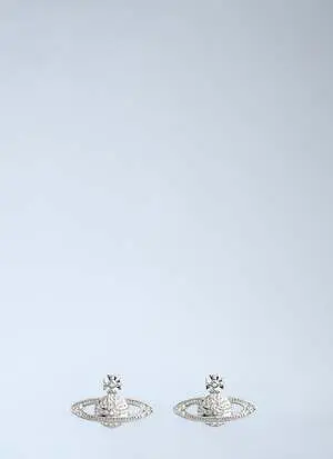 VIVIENNE WESTWOOD Mini Bas Relief Orb Earrings - Silver