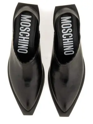 Moschino Shootie Cuban Heel - Black