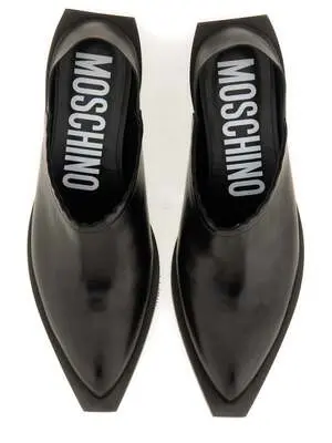 Moschino Cuban Heel Shootie - Black