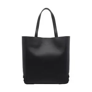 TOD'S Medium Leather Tote Bag With Gommini Detail - Black