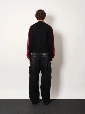 Balenciaga Cotton Logo Sweater - Black