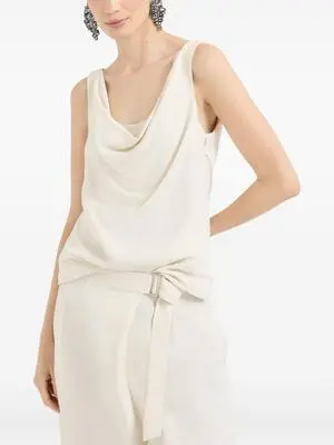 Brunello Cucinelli Linen Blend Tank Top - Multicolor
