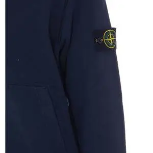 Stone Island Logo Zip Up Hoodie