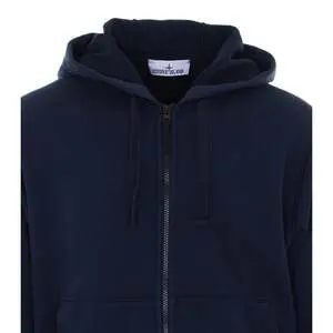 Stone Island Logo Zip Up Hoodie