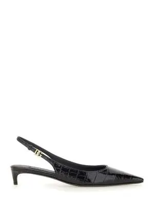 Dolce & Gabbana Slingback With Logo - Black