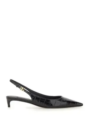 Dolce & Gabbana Slingback With Logo - Black