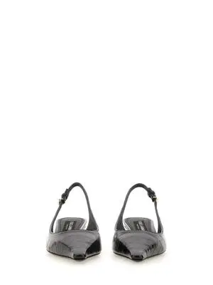 Dolce & Gabbana Logo Slingback - Black