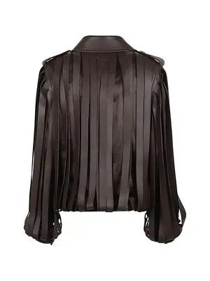 Loewe Leather Belted Jacket - Multicolor